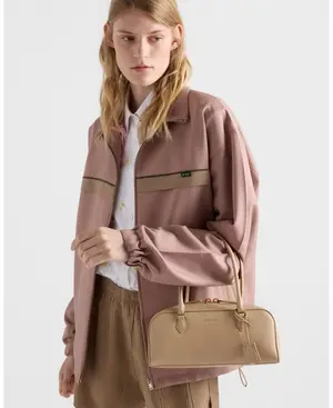 Prada Medium Leather Top-handle Bag - Neutral