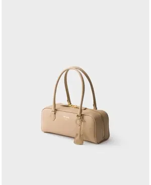 Prada Medium Leather Top-handle Bag - Neutral