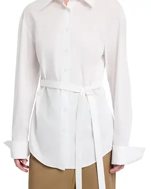 TWP The Night We Met Cotton Belted Shirt