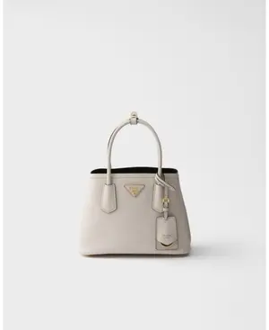 Prada Double Small Saffiano Leather Bag - Neutral