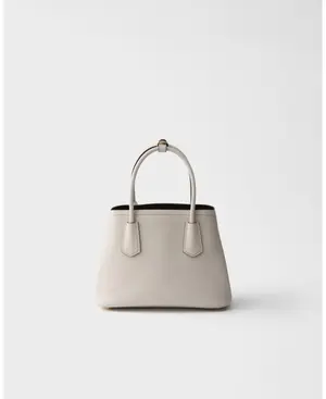 Prada Double Small Saffiano Leather Bag - Neutral