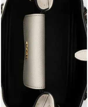 Prada Double Small Saffiano Leather Bag - Neutral