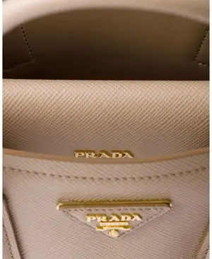 Prada Double Saffiano Leather Bag - Powder