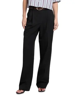 TWP Ivy Wool-blend Pleat Front Pants - Smoke