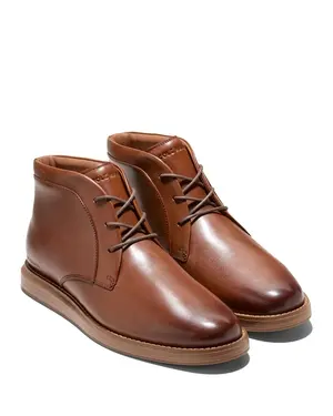 Cole Haan Grand Neoclassic Flexcraft Leather Chukka Boots - British Tan