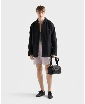Prada Distressed Nappa Leather Shoulder Bag