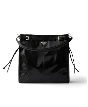 Prada Bonnie Leather Shoulder Bag - Black