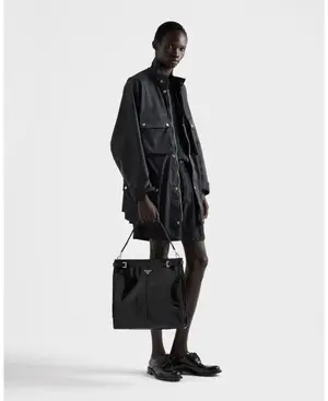 Prada Bonnie Leather Shoulder Bag - Black