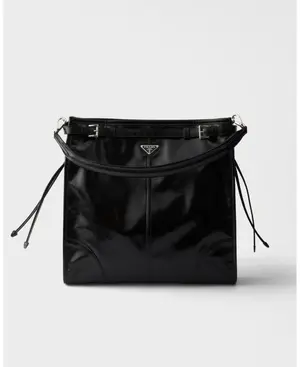 Prada Bonnie Leather Shoulder Bag - Black