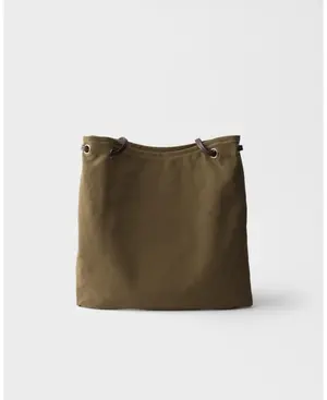 Prada Route Large Canvas And Leather Bag