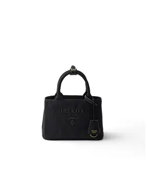 Prada Jardiniere Cotton Canvas Mini-bag - Black