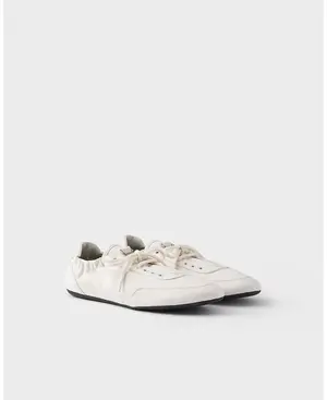 Prada Collapse Denim Sneakers - White