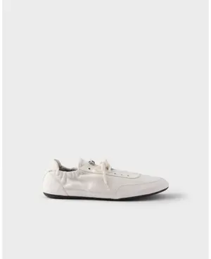 Prada Collapse Denim Sneakers - White