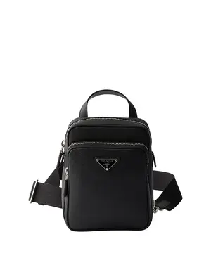Prada Saffiano Leather Mini One-shoulder Backpack - Black