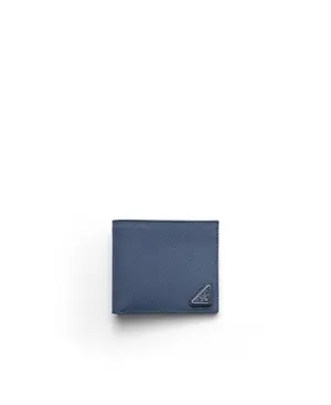 Prada Saffiano Leather Wallet - Blue
