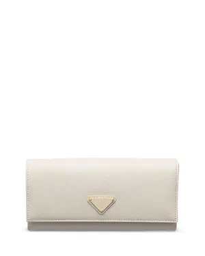 Prada Large Saffiano Leather Wallet - Neutral