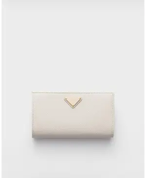 Prada Large Saffiano Leather Wallet - Neutral