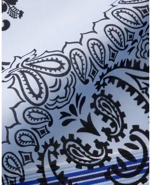Prada Printed Cotton Scarf 65 - Sky Blue
