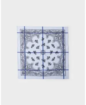 Prada Printed Cotton Scarf 65 - Sky Blue