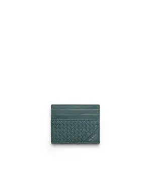 Prada Leather Card Holder Blue