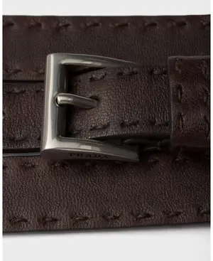 Prada Antiqued Leather Belt