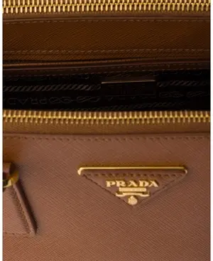 Prada Galleria Medium Saffiano Leather Bag - Brown
