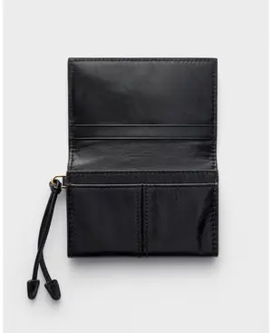 Prada Leather Card Holder With Flap