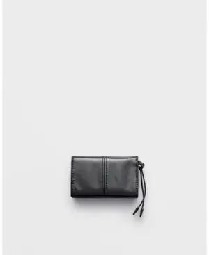 Prada Leather Card Holder With Flap
