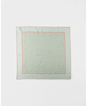 Prada Printed Twill Scarf 90 - Green