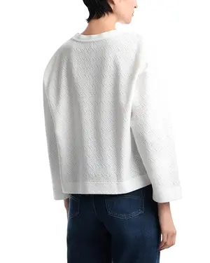 Emporio Armani Chevron Jacquard Sweater - Warm White