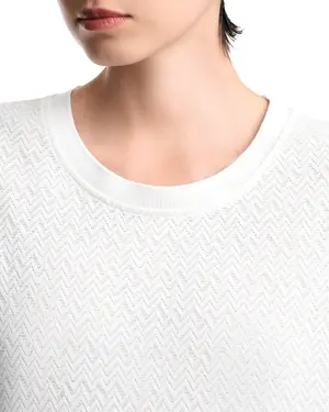 Emporio Armani Chevron Jacquard Sweater - Warm White