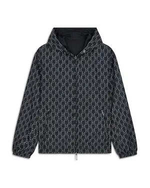 Emporio Armani Allover Print Blouson Jacket - Navy