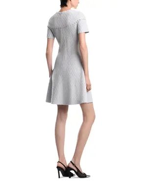 Emporio Armani Kimono Sleeve Scalloped Dress