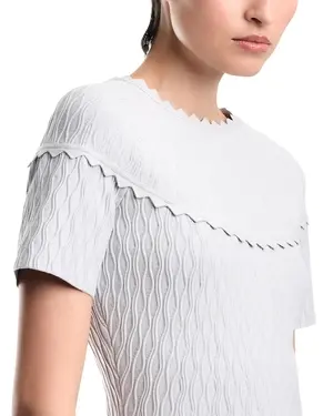 Emporio Armani Kimono Sleeve Scalloped Dress