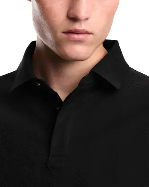 Emporio Armani Cotton Jacquard Jersey Polo Shirt