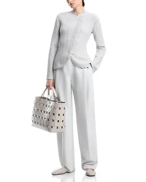 Emporio Armani Asymmetrical Zip-up Blazer - White