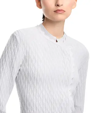 Emporio Armani Asymmetrical Zip-up Blazer - White