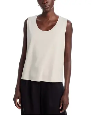 Eileen Fisher Cotton Sleeveless Top - Chalk