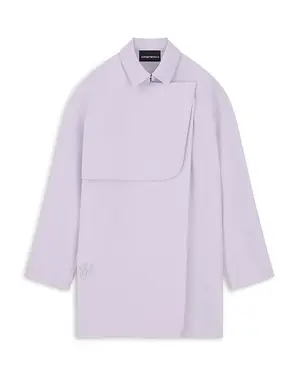 Emporio Armani Techno Cady Coat - Lilac