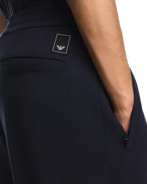 Emporio Armani Regular Fit Textured Stretch Trousers
