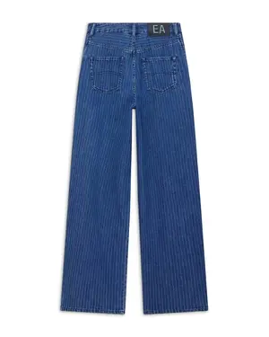 Emporio Armani Oversized Pinstriped Jeans