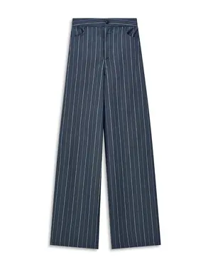 Emporio Armani Oversized Printed Jacquard Denim Trousers