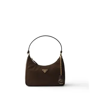 Prada Re-edition 2005 Re-nylon And Saffiano Mini Bag Brown