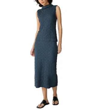 Eileen Fisher Textured Straight Midi Skirt