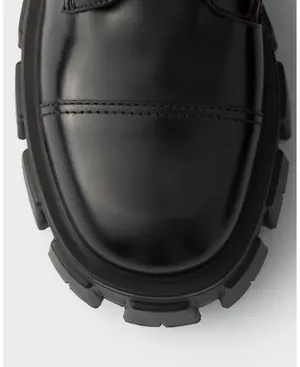 Prada Monolith Leather And Re-nylon Boots With Pouch
