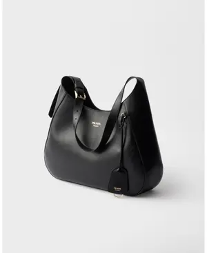 Prada Boogie Large Leather Bag - Black