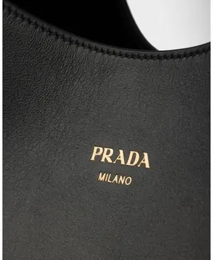 Prada Boogie Large Leather Bag - Black