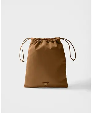Prada Prada Re-Nylon Drawstring Pouch Brown