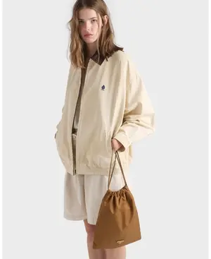 Prada Re-nylon Drawstring Pouch - Brown