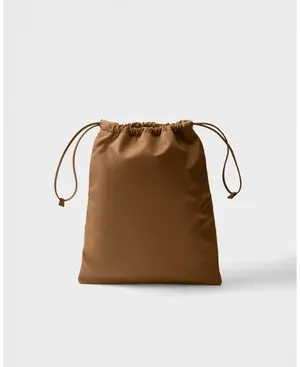 Prada Re-nylon Drawstring Pouch - Brown